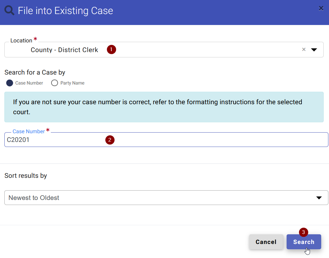How To File Into an Existing Case – eFile and Serve Texas
