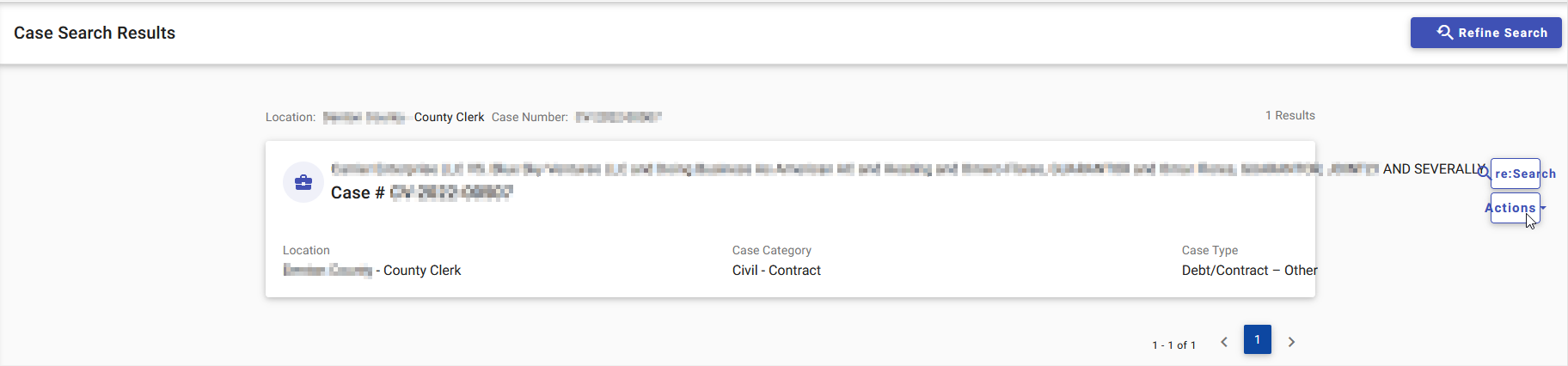 I Searched for an Existing Case. The Case Caption Appears but I am Not ...