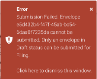 Submission Failed: Envelope Cannot Be Submitted. Only An Envelope In ...