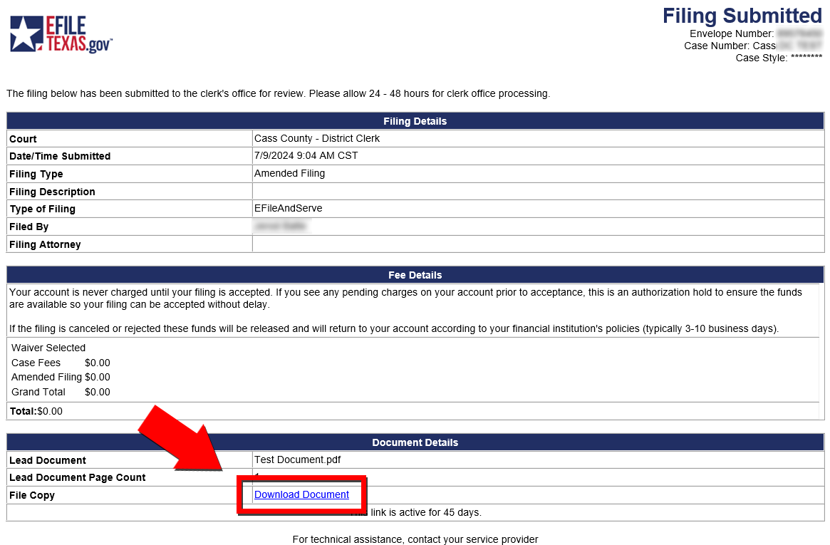 How to Download Files from Email Notifications – eFile and Serve Texas