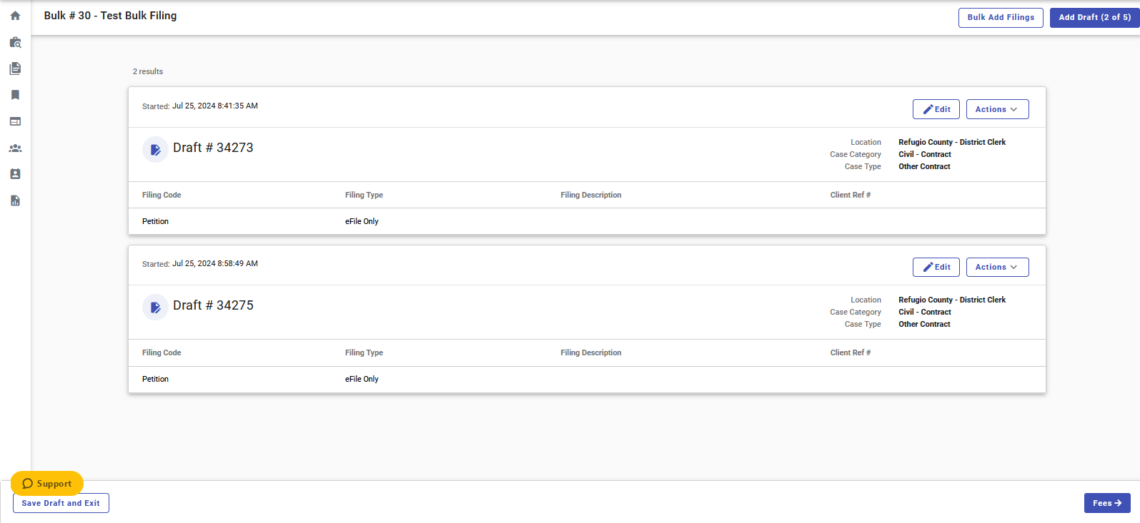TEXAS: Create a New Bulk Filing for New Cases – eFile and Serve Texas