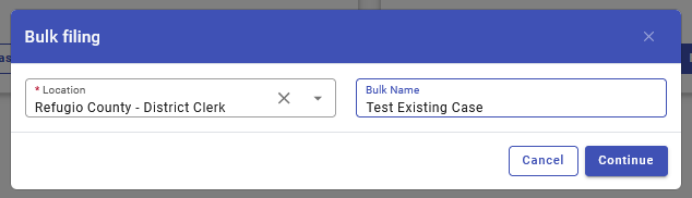 TEXAS: Create a New Bulk Filing for Subsequent Filings / Existing Cases ...